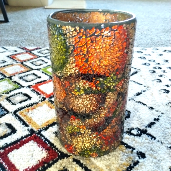 Accents | Beautiful Fall Colors Mosaic Candle Holder | Poshmark
